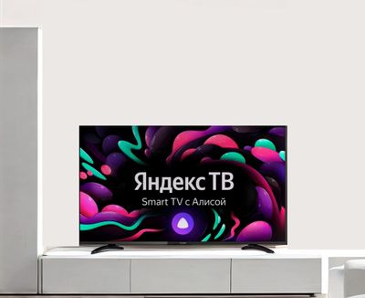50" Телевизор YUNO ULX-50UTCS3234, 4K Ultra HD, черный, СМАРТ ТВ, YaOS ...