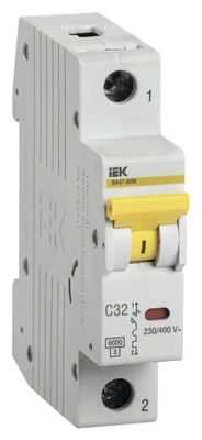 Выключатель автоматический IEK (MVA31-1-032-C) 32A тип C 6kA 1П 230 ...