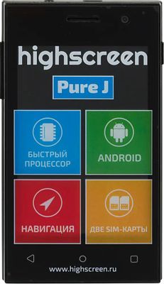 Смартфон Highscreen Pure J черный – купить в Ситилинк | 323628