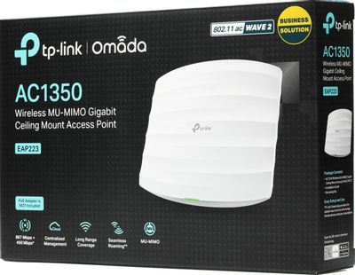 Точка доступа TP-LINK EAP223, AC1350, 2.4/5ГГц, 1xRJ45, белый – купить ...