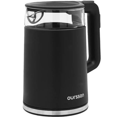 Характеристики Чайник электрический Oursson EK1733WD/BL, 2200Вт, черный ...