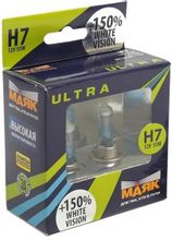 Лампа автомобильная галогенная МАЯК 82720WV+150, H7, 12В, 55Вт, 2шт ...