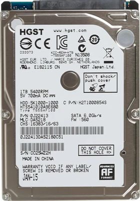 Обзор товара жесткий диск HGST Travelstar 5K1000 HTS541010A9E680, 1ТБ ...