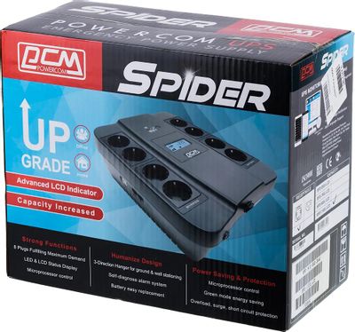 ИБП POWERCOM Spider SPD-1100U LCD, 1100ВA – купить в Ситилинк | 1138694
