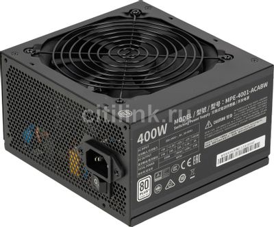Ответы на вопросы о товаре блок питания Cooler Master MWE 400 V2, 400Вт ...