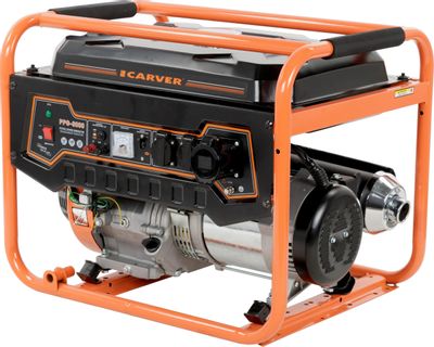 Характеристики Бензиновый генератор CARVER PPG- 8000, 220/12 В, 6.5кВт ...
