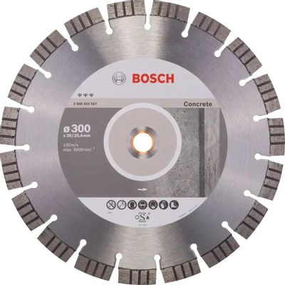 Характеристики Алмазный диск Bosch 2608602657, по бетону, 300мм, 20мм ...
