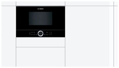 Встраиваемая микроволновая печь Bosch BFL634GB1, 21л, 900Вт, черный ...
