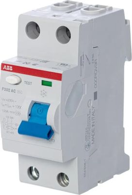 Характеристики Выключатель дифф.тока УЗО ABB F202 AC-63/0.1 (2CSF202001R2630) 63A 1kA 100мА AC ...