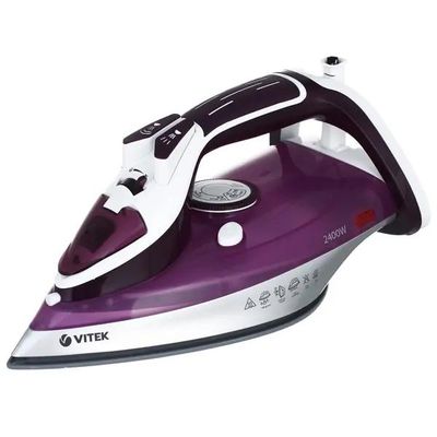 Утюг Vitek VT-1246 VT, 2400Вт, фиолетовый/белый [1246-vt-02] – купить в ...