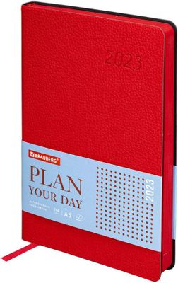 Характеристики Ежедневник Brauberg Stylish (114073) красный ...