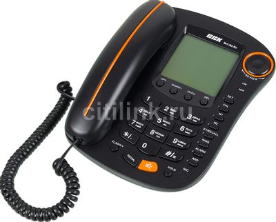 Характеристики Проводной телефон BBK BKT-253 RU, черный и оранжевый(мех ...