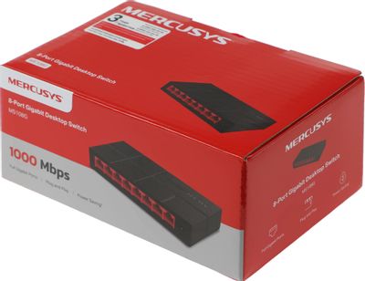 Коммутатор MERCUSYS MS108G, неуправляемый – купить в Ситилинк | 1167363