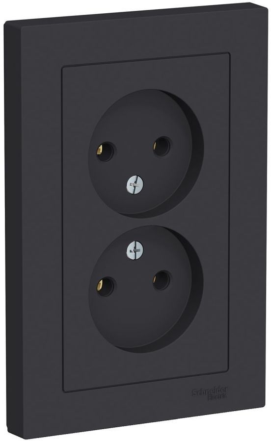 Розетка силовая Schneider Electric AtlasDesign двойная, скрытая, IP20 ...
