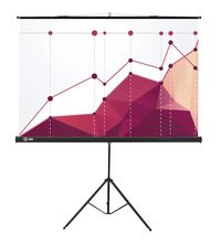 Экран Cactus Triscreen CS-PST-180x180, 180х180 см, 1:1, напольный ...