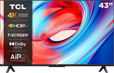 43" Телевизор TCL 43V6B, 4K Ultra HD, черный, СМАРТ ТВ, Google TV ...