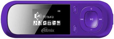 MP3 плеер Ritmix RF-3360 flash 4ГБ фиолетовый + рисунок – купить в Ситилинк | 1392850