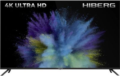 55" Телевизор HIBERG 55Y UHD-R, 4K Ultra HD, черный, СМАРТ ТВ, Яндекс ...