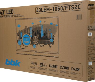 43" Телевизор BBK 43LEM-1060/FTS2C, FULL HD, черный – купить в Ситилинк ...