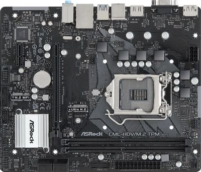 Материнская плата ASRock CML-HDV/M.2 TPM R2.0, LGA 1200, Intel H370 ...