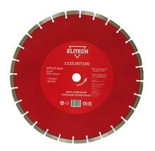 Алмазный диск Elitech 1110.007100, по бетону, граниту, 400мм, 25.4мм ...