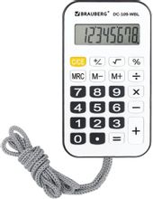 Характеристики Калькулятор BRAUBERG DC-109, 8-разрядный, белый (2090762 ...