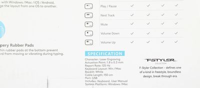 Клавиатура A4TECH Fstyler FX60, USB, серый [fx60 grey / white] – купить ...