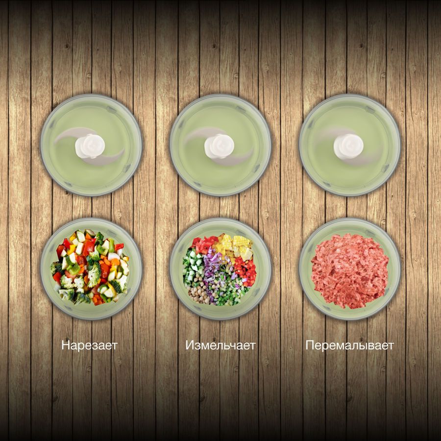 Измельчитель электрический Hyundai HYC-P3128 0.8л. 350Вт салатовый ...