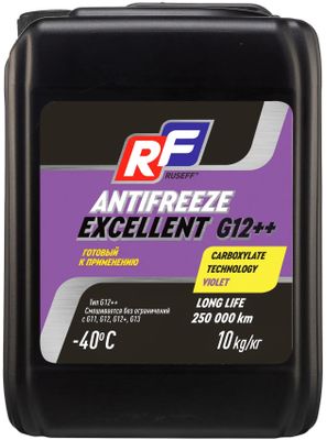 Антифриз Ruseff Excellent G12++ G12++ фиолетовый 10л (17365N) – купить ...