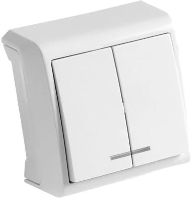 Характеристики Выключатель Panasonic Vera 2-клавишный, с индикацией ...