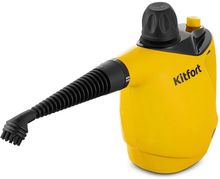 Пароочиститель ручной KitFort КТ-9140-1, черный/желтый – купить в Ситилинк | 2024567