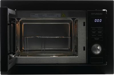 Встраиваемая микроволновая печь Hyundai HBW 2544 BG, 25л, 900Вт, черный ...