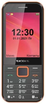 Сотовый телефон TeXet 302-TM, черный/красный – купить в Ситилинк | 1997179