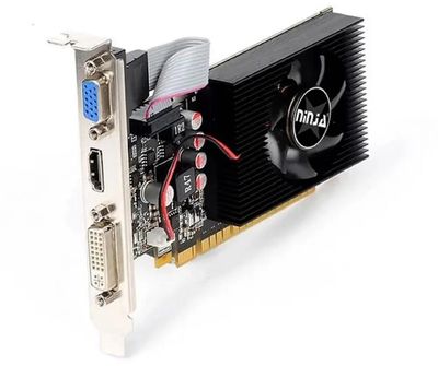 Видеокарта NINJA NVIDIA GeForce GT 730 GeForce GT 730 2ГБ GDDR3, Ret ...