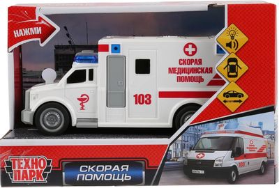 Характеристики Игрушка Технопарк Скорая помощь, машинка [wy670-wh ...
