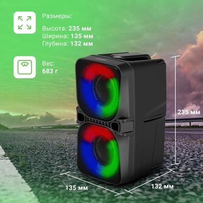 Колонка портативная Digma D-PS1505, 20Вт, черный [sp1505b] – купить в ...