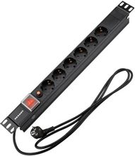 Характеристики Блок распределения питания Rexant 04-0102-1 гор.размещ. 6xCEE7/4 базовые 16A CEE7 ...