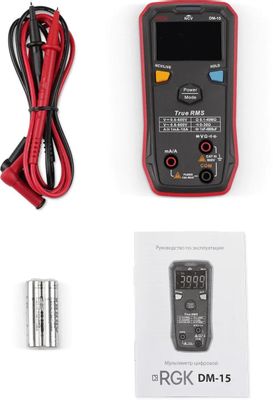 Характеристики Мультиметр цифровой RGK DM-15, ручной [755153] (1926110) смотреть в СИТИЛИНК