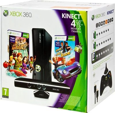 Microsoft Xbox 360 2 Kinect Adventures Joy Ride 4Gb Kinect S4G 00039 4 618518