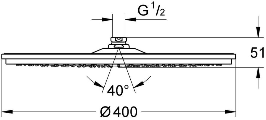 Верхний душ для душа GROHE Rainshower Cosmopolitan хром [28778000 ...