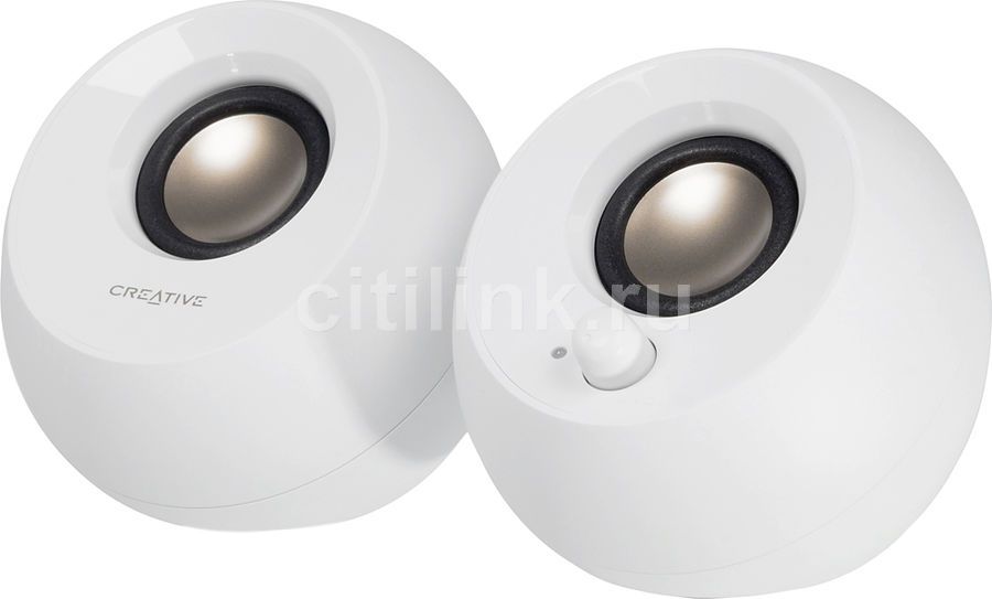 Колонки Creative Pebble MF1680, 2.0, белый [51mf1680aa001] – купить в ...