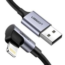 Кабель UGREEN US299, Lightning (m) - USB (m), 1м, MFI, в оплетке, 2.4A ...