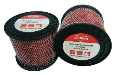 Леска для садовых триммеров Elitech 0809.003300, 2.4мм, 262м – купить в ...