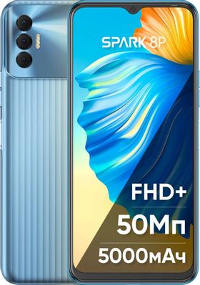 Отзывы на Смартфон TECNO Spark 8P 4/128Gb, голубой матовый / медный в ...