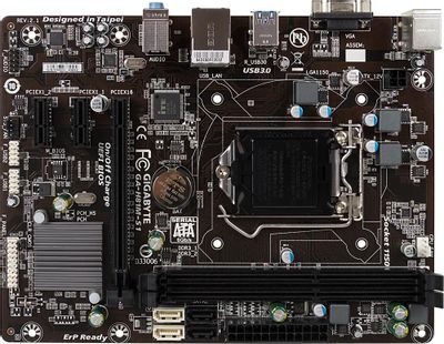 Материнская плата GIGABYTE GA-H81M-S1, LGA 1150, Intel H81, mATX, BULK ...