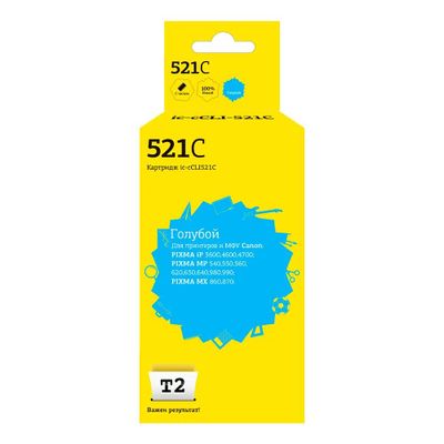 Картридж T2 CLI-521C, CLI-521C, голубой / IC-CCLI-521C – купить в ...