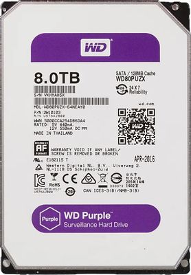 Жесткий диск WD Purple WD80PUZX, 8ТБ, HDD, SATA III, 3.5" – купить в ...