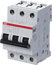 Характеристики Выключатель автоматический ABB S203 B25 (2CDS253001R0255) 25A тип B 6kA 3П 400В ...