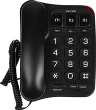 Проводной телефон TeXet TX-214, черный – купить в Ситилинк | 2004120
