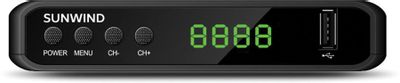 Ресивер DVB-T2 SunWind SUN-DVBT201BK, черный(Б/У) – купить в Ситилинк | M00270496